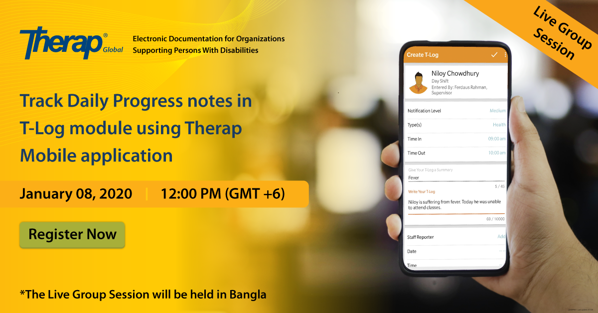 Track Daily Progress Notes In T Log Module Using Therap Mobile 