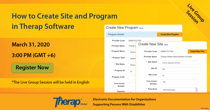 How to Create Site and Program in Therap Software - Online ...
