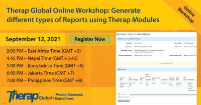 Therap Global Online Workshop: Generate different types of Reports using Therap Modules - Online ...