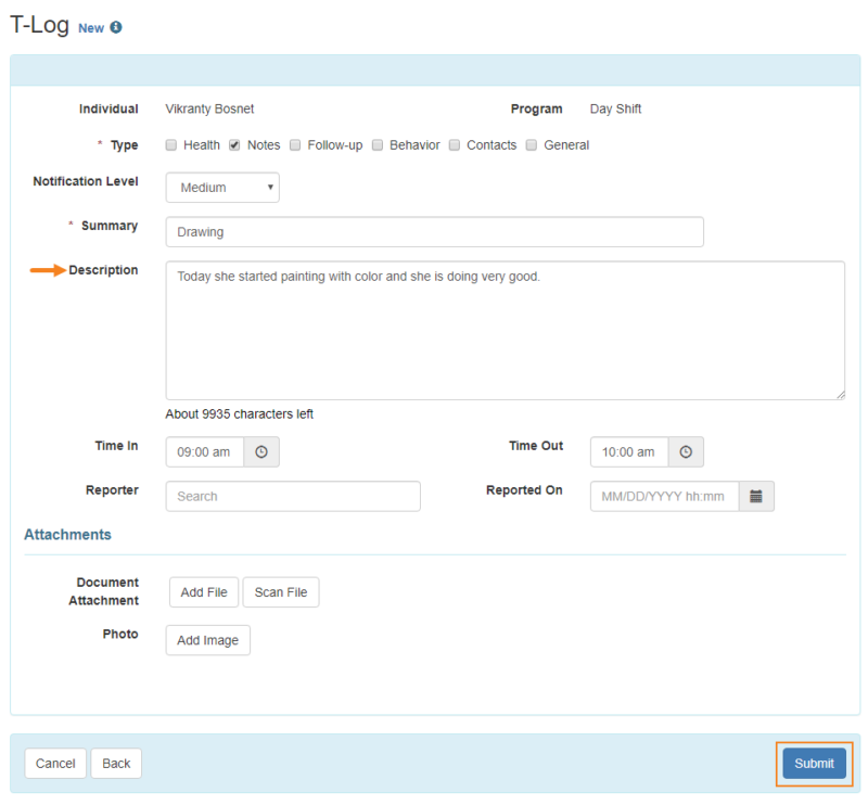 Search and Add Follow-up on T-Log - Therap Global