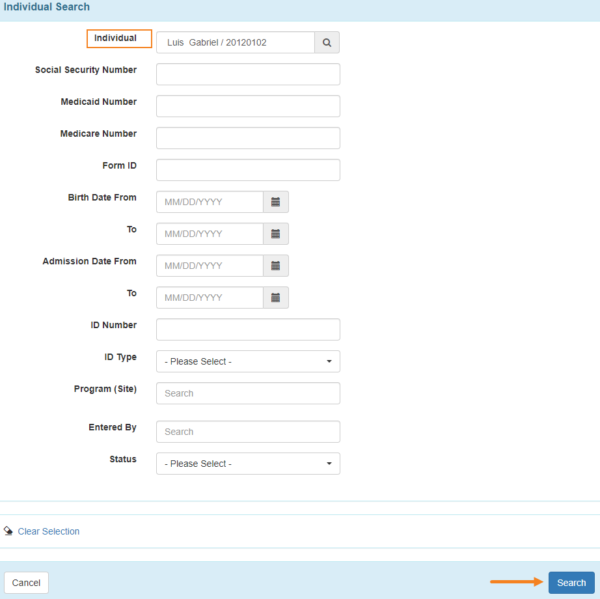 Individual Data Search - Therap Global