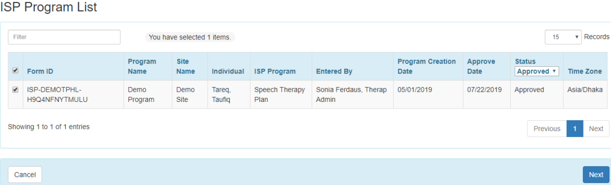 Hab Documentation Record - Therap Global
