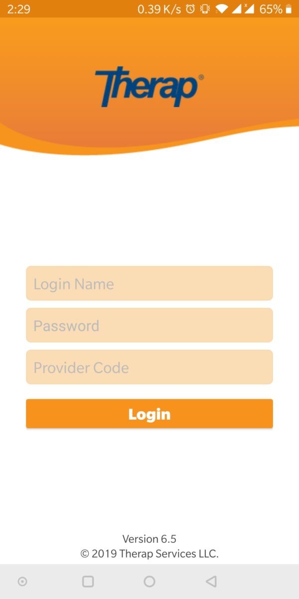 login page - Therap Global