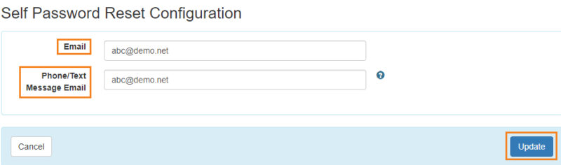 Self Password Reset - Therap Global