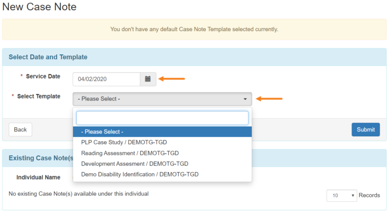 Create Case Note - Therap Global