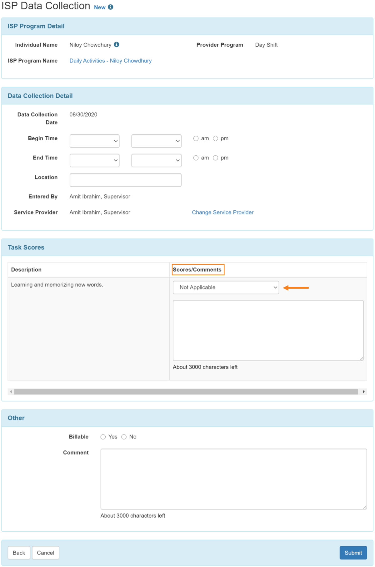 Enter ISP Data - Therap Global