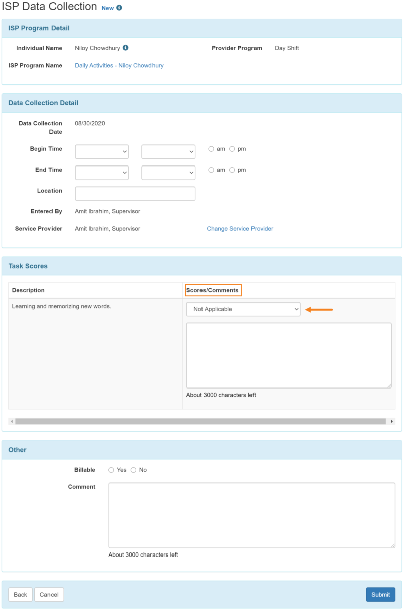 Enter ISP Data - Therap Global