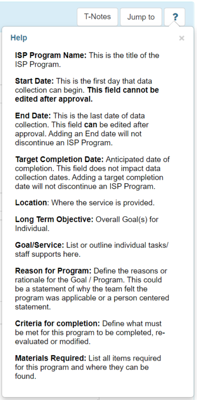 Create ISP Program - Therap Global