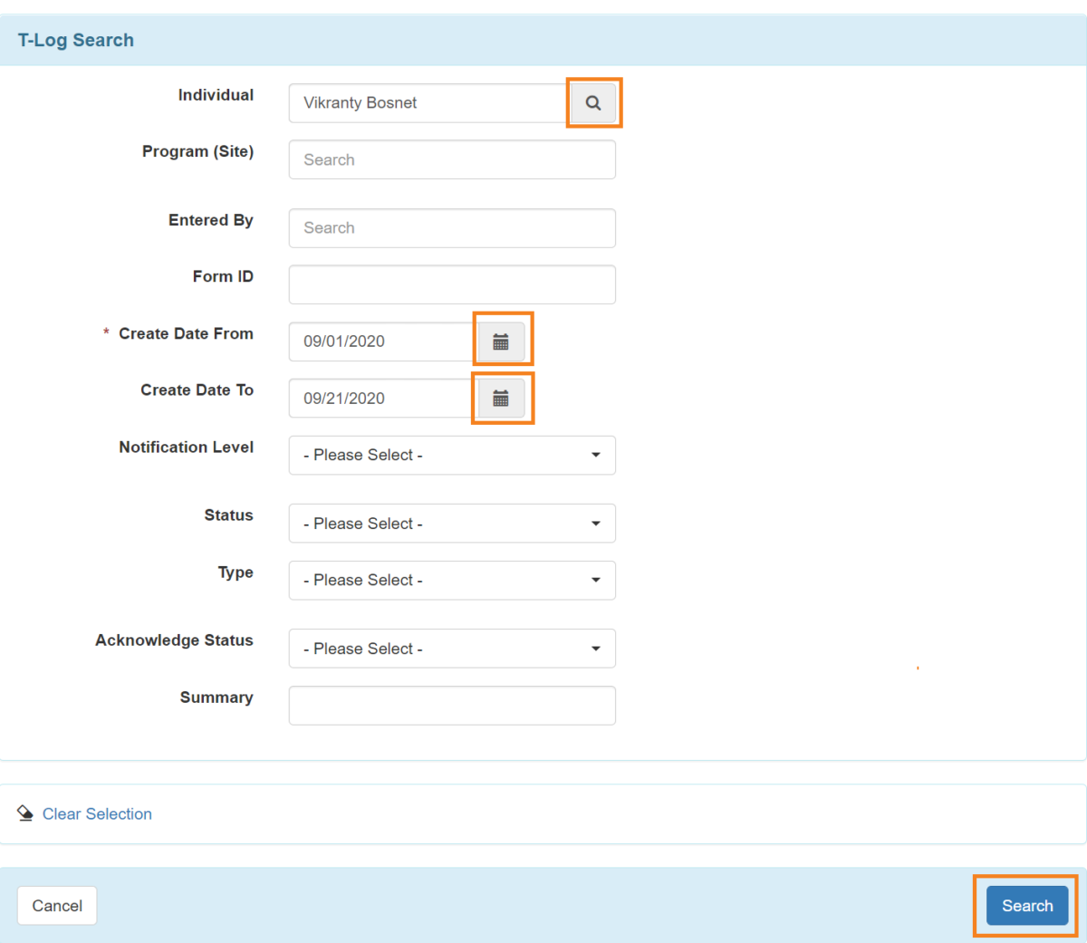 Search and Add Follow-up on T-Log - Therap Global