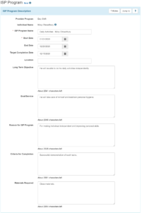 Create ISP Program - Therap Global
