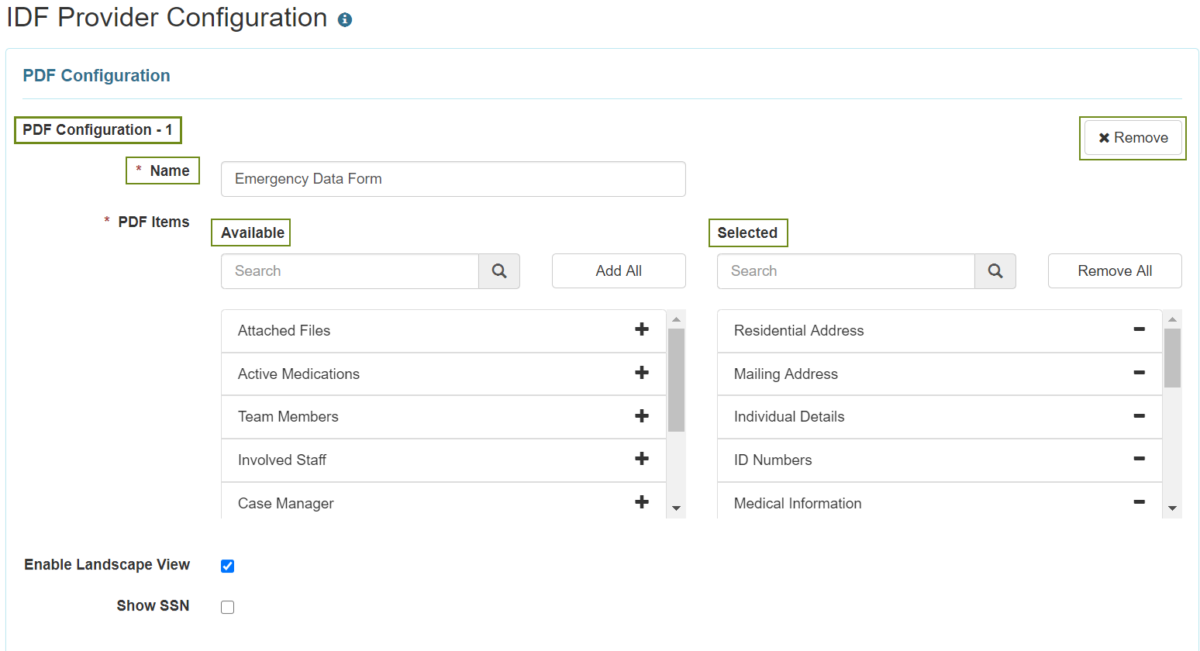IDF Provider Configuration - Therap Global