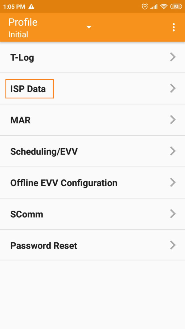 Enter ISP Data in Mobile App - Therap Global