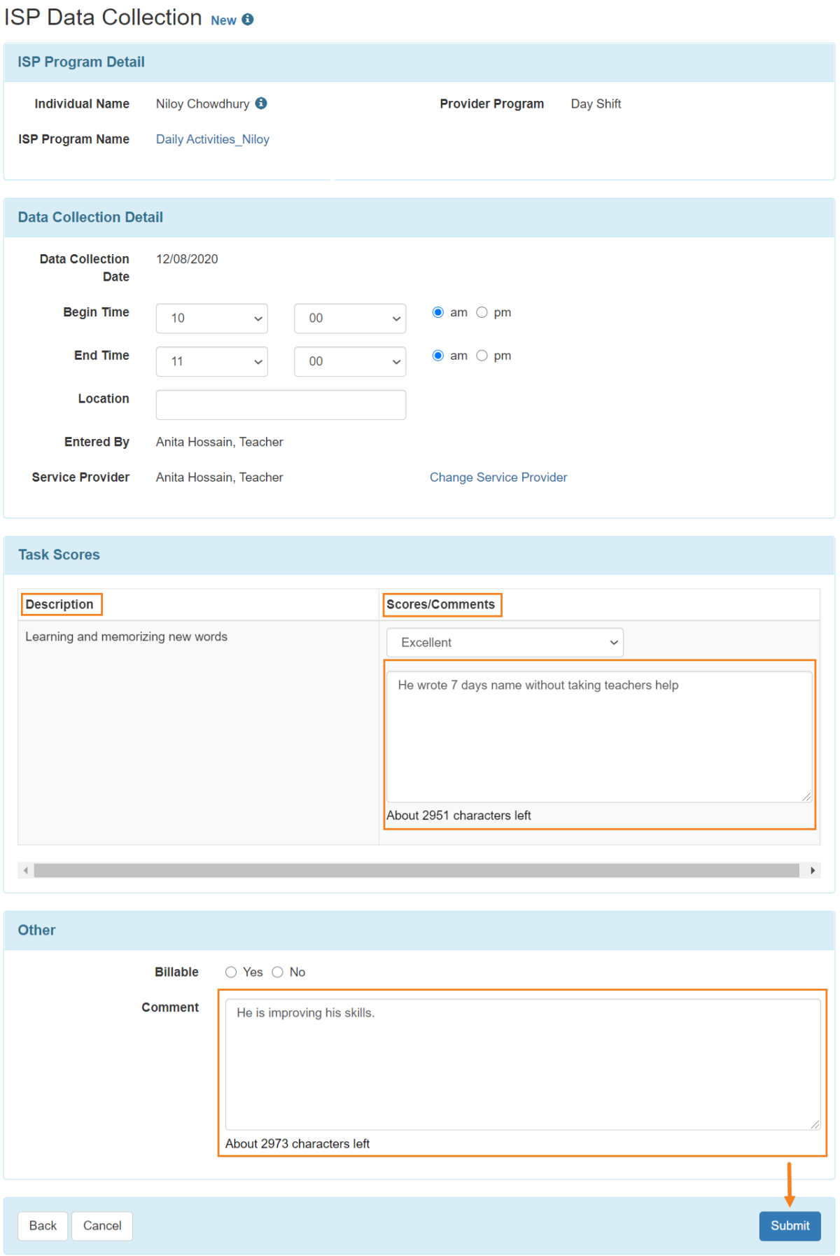 Enter ISP Data - Therap Global