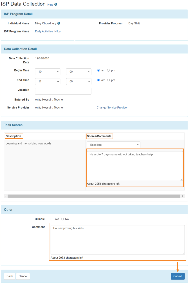 Enter ISP Data - Therap Global