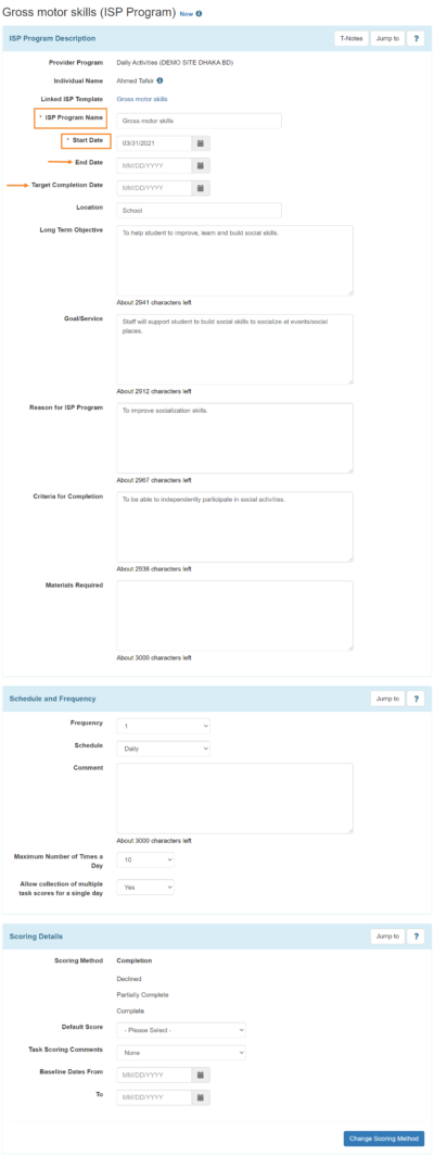 Applying ISP Template - Therap Global