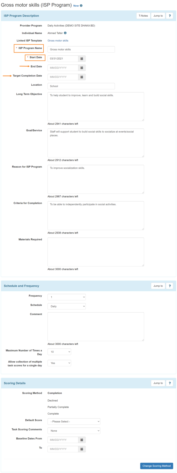 Applying ISP Template - Therap Global