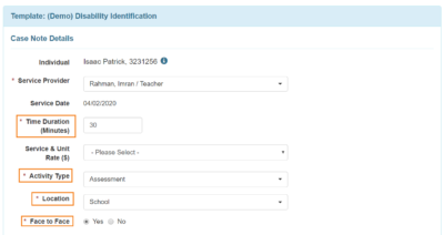 Create Case Note - Therap Global