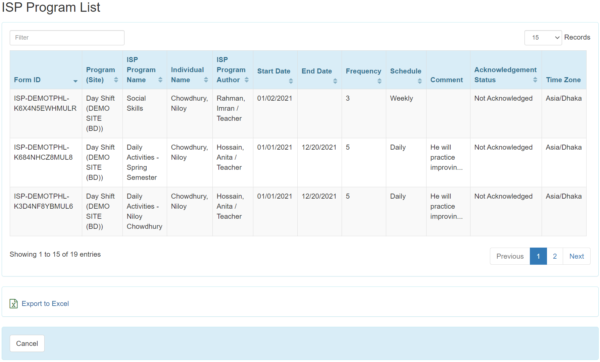 Enter ISP Data - Therap Global