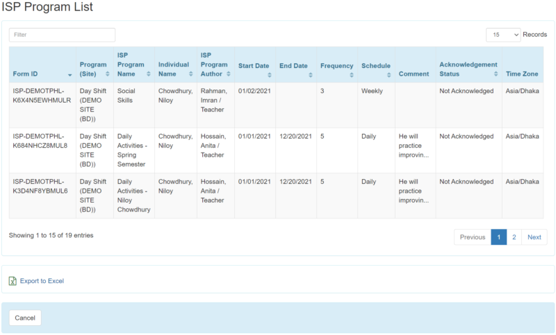 Enter ISP Data - Therap Global