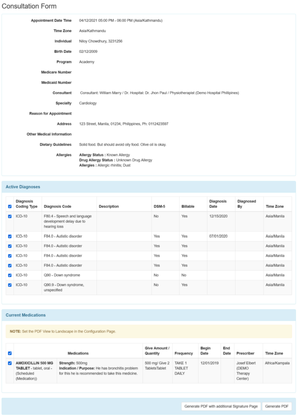Consultation form - Therap Global