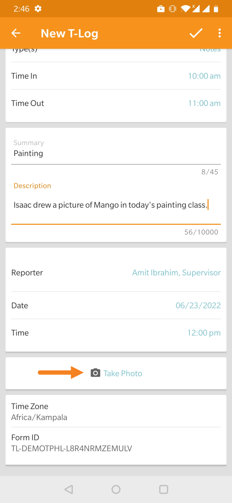 Enter T-Log in Therap Mobile App - Therap Global