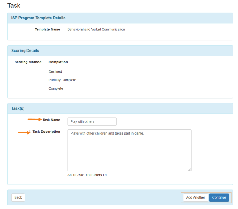 Create ISP Program Template - Therap Global