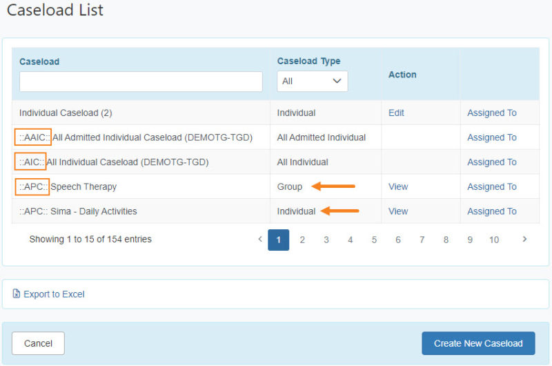 Description Of Caseload Types - Therap Global