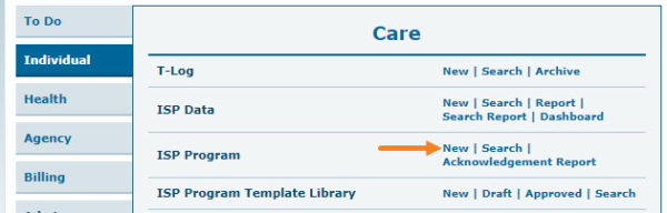 Create ISP Program - Therap Global