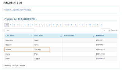 Create New T-Log - Therap Global