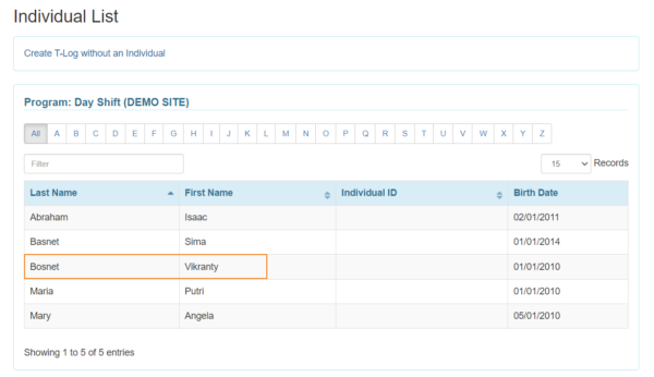 Create New T-Log - Therap Global