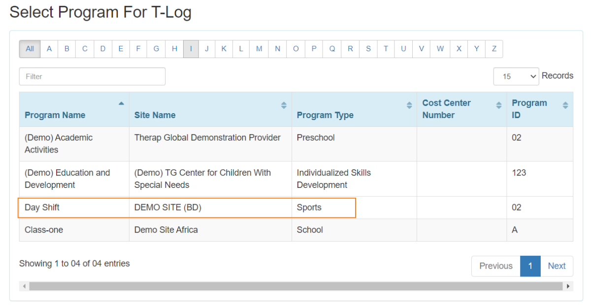 Create New T-Log - Therap Global