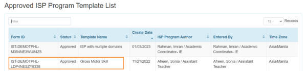 Applying ISP Template - Therap Global