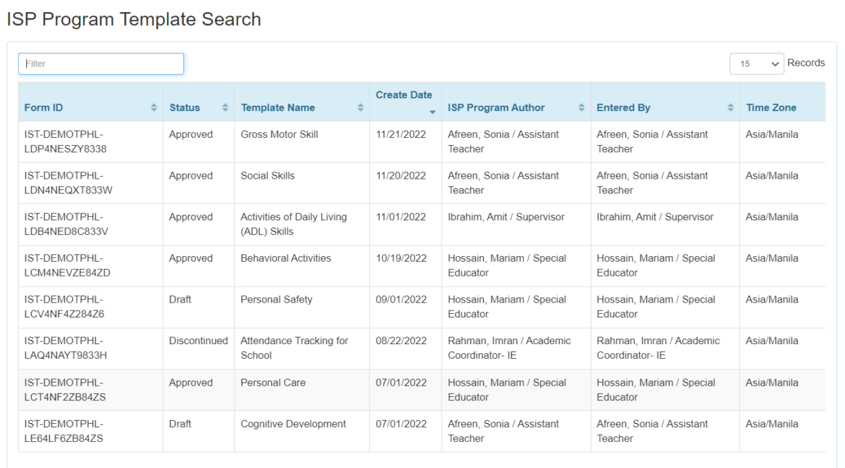 Search ISP Program Template - Therap Global