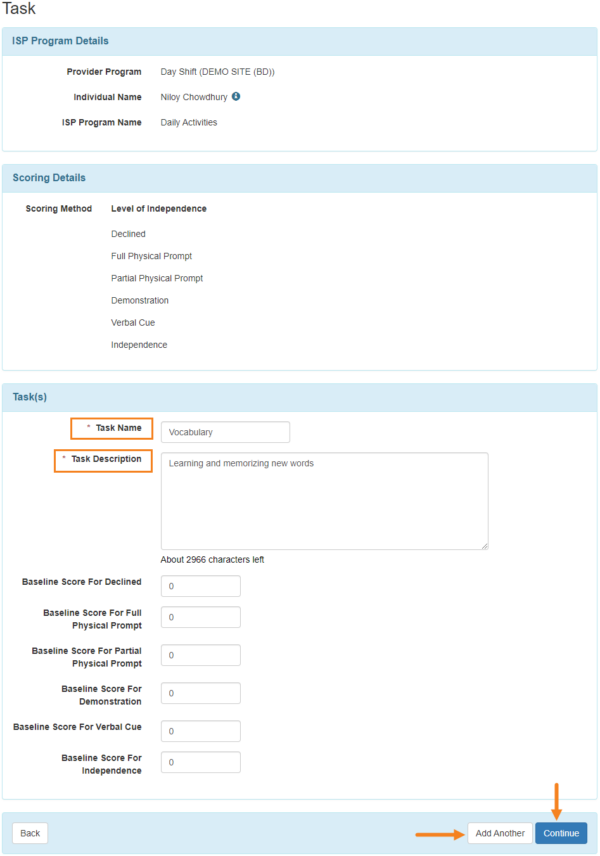 Create ISP Program - Therap Global