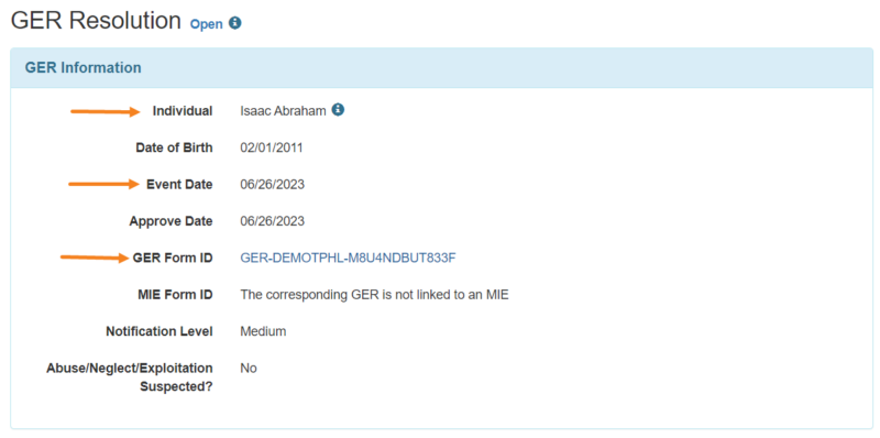 Create New GER Resolution - Therap Global