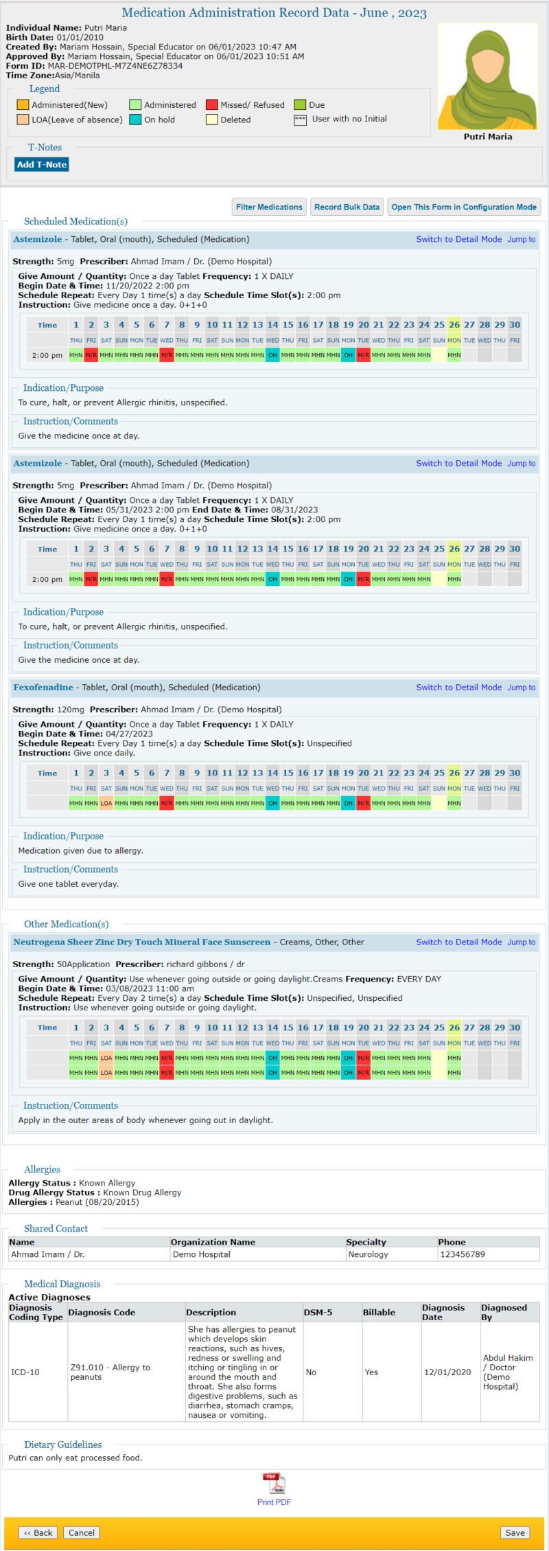 Record MAR Data - Therap Global