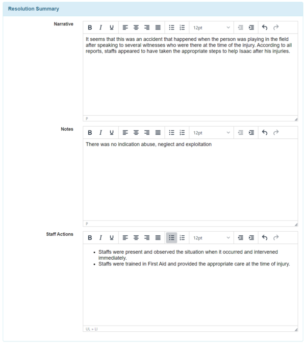 Create New GER Resolution - Therap Global