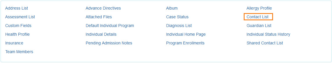 Create Contact List - Therap Global