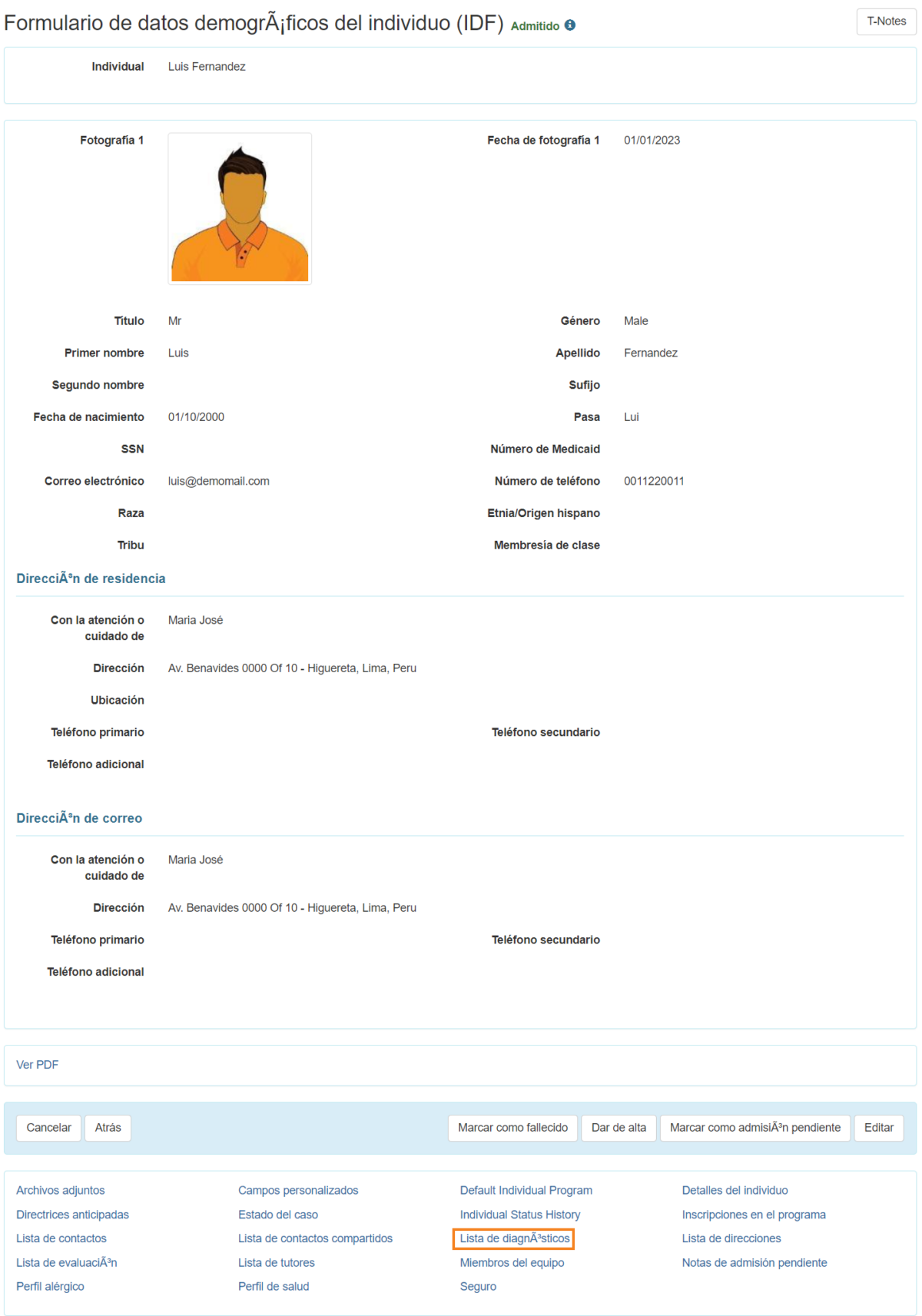 Enter Diagnosis Information- Spanish - Therap Global