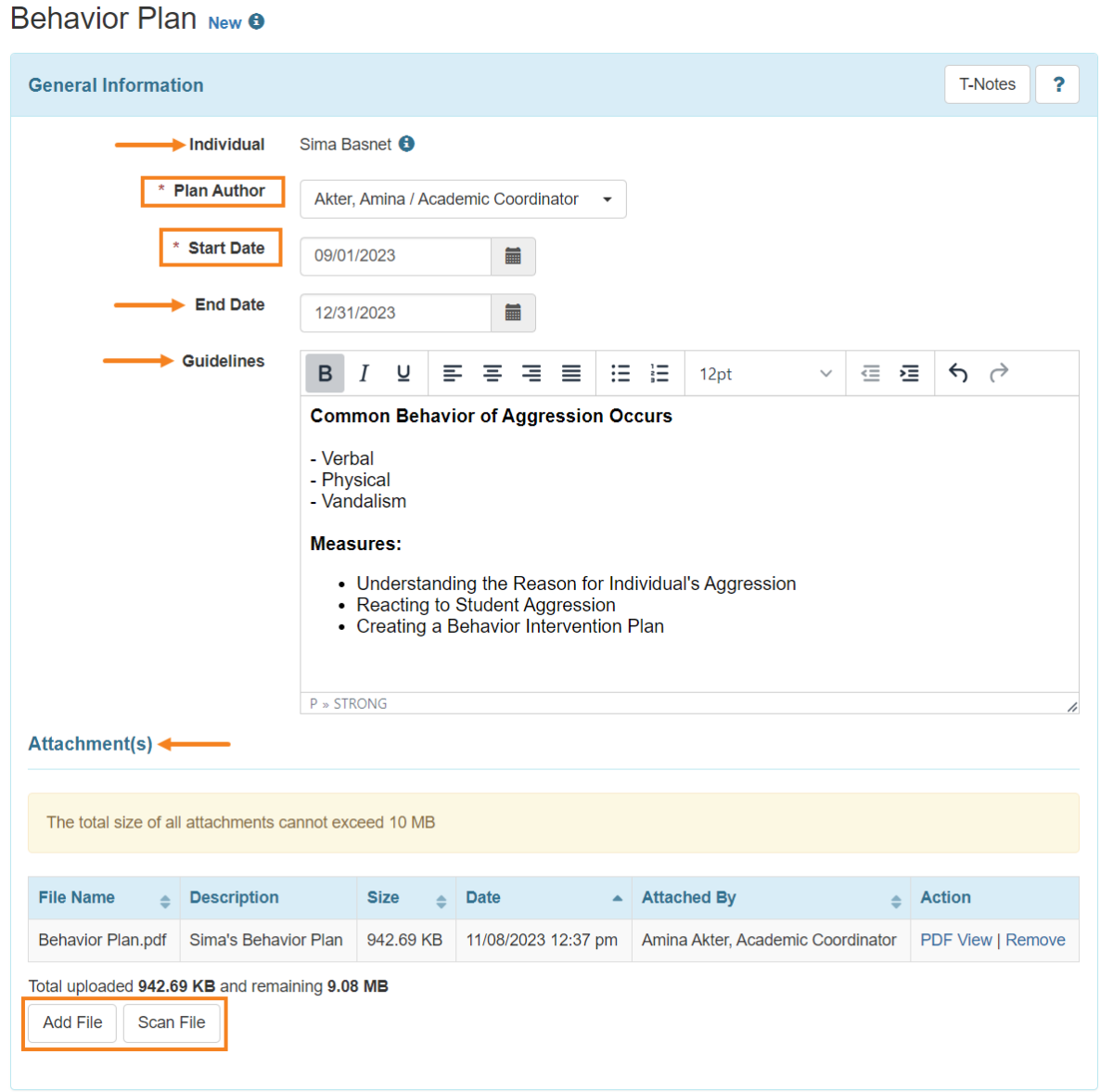 Create Behavior Plan - Therap Global