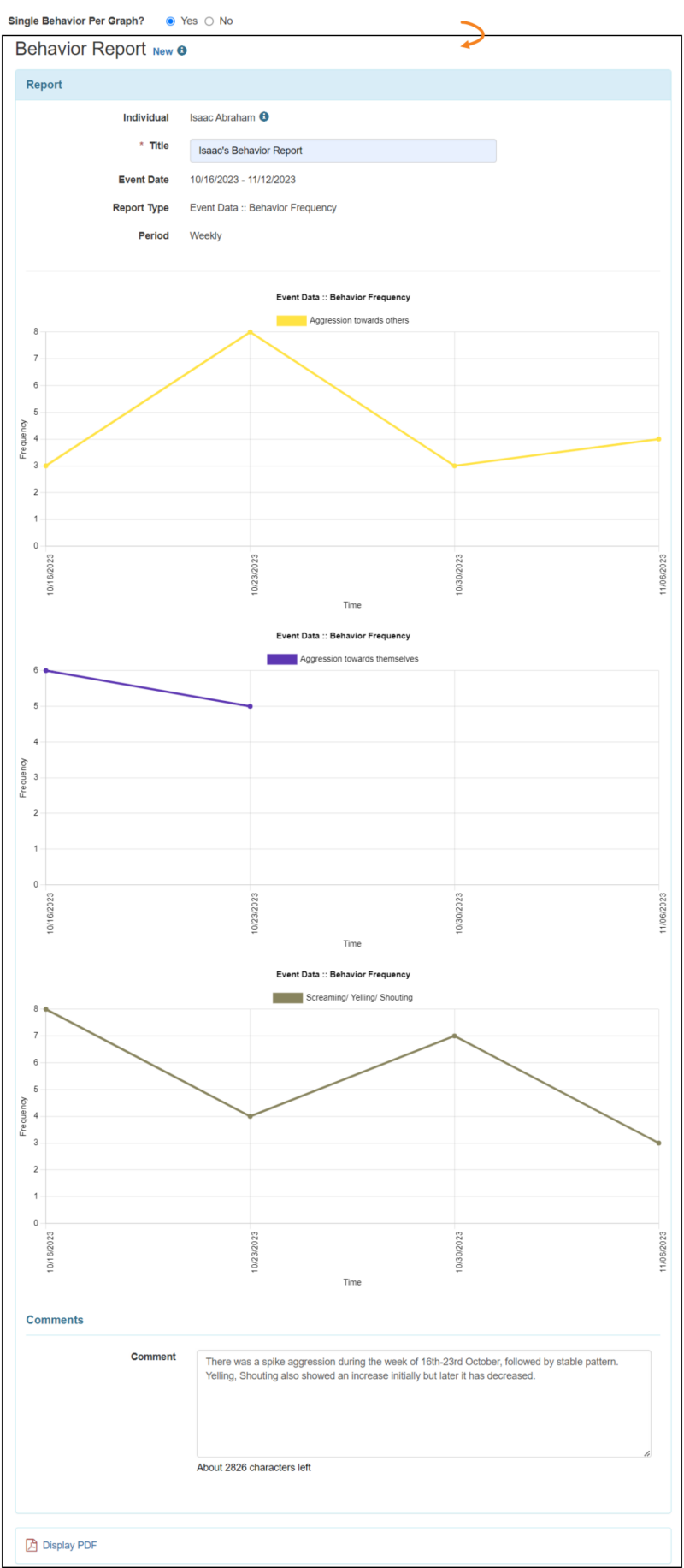 Create Behavior Data Report - Therap Global