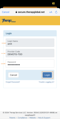 Login To Therap from Therap Mobile App - Therap Global