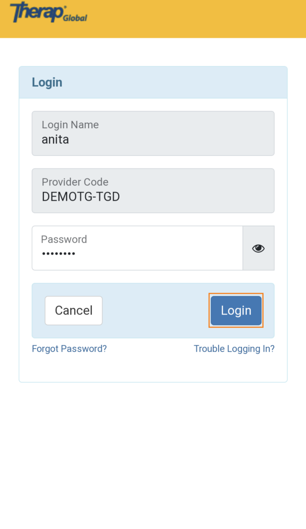 Enter ISP Data in Mobile App - Therap Global