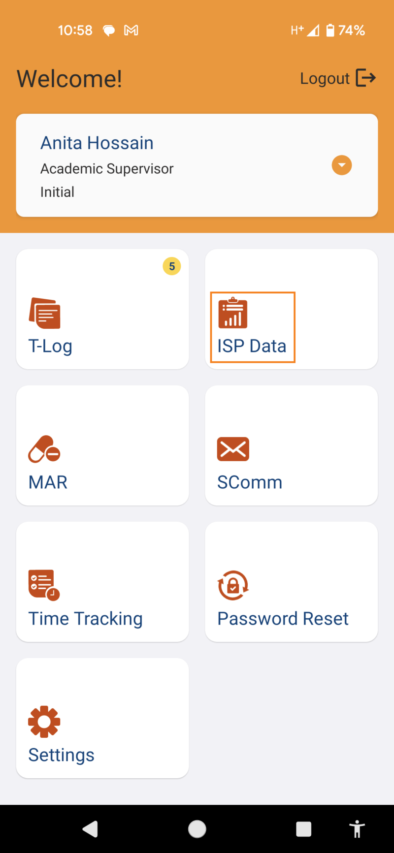 Enter ISP Data in Mobile App - Therap Global