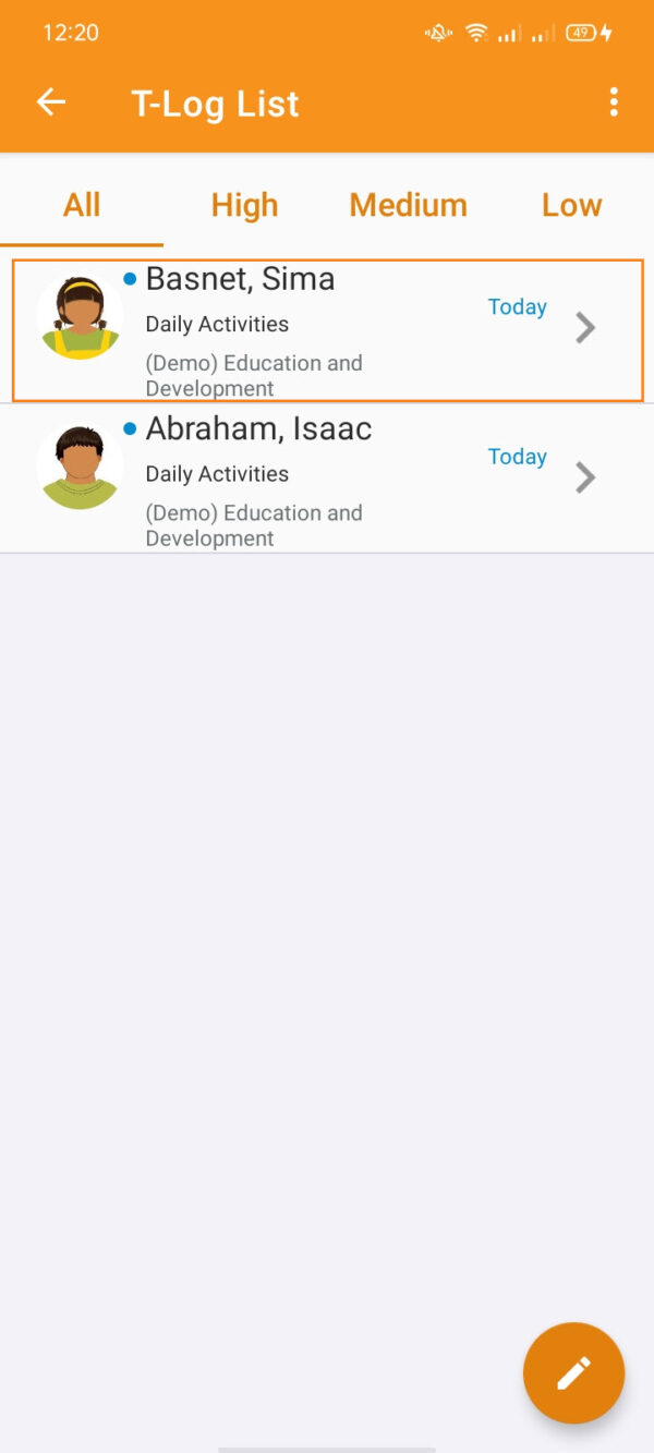 View and Acknowledge T-Log from Therap Mobile App - Therap Global