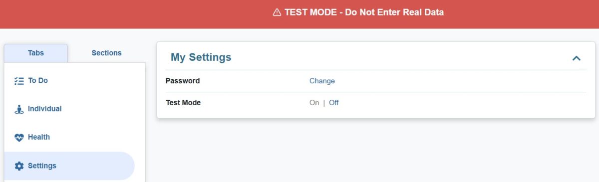 Test Mode - Therap Global