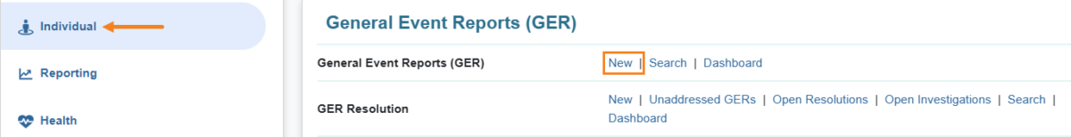 Create General Event Reports (GER) - Therap Global